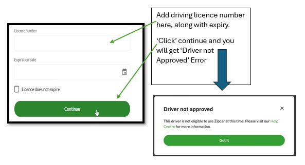 Application Issues and Troubleshooting – Zipcar UK